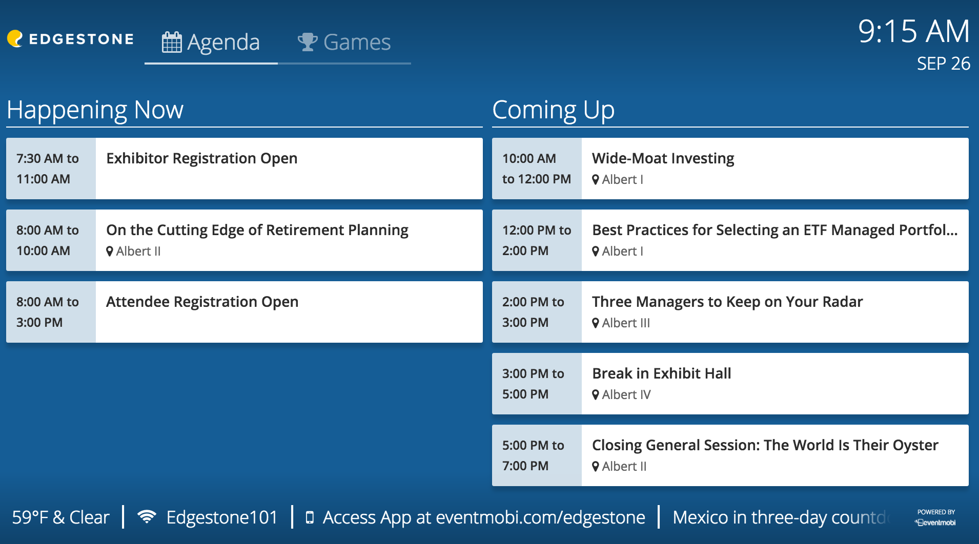 Live Display | EventMobi